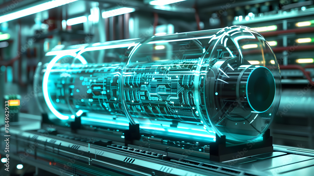 illustration of a modern battery, envisioned as a cornerstone of energy ...