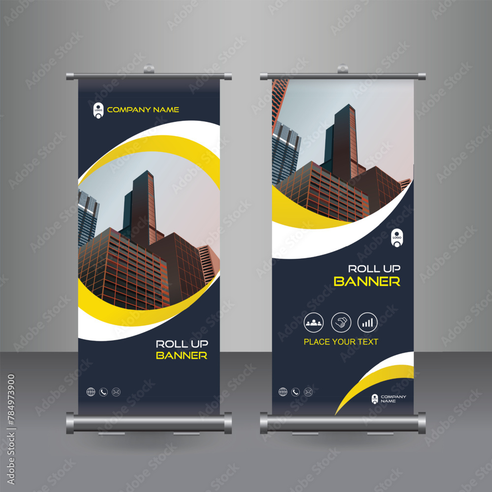 Vertical Business Roll Up Banner Design, Signboard Advertising Brochure ...