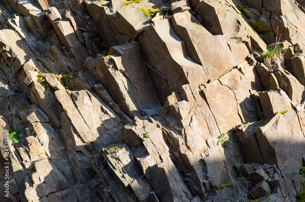 Detailed view of the rock. After mining, this stone is used as a ...