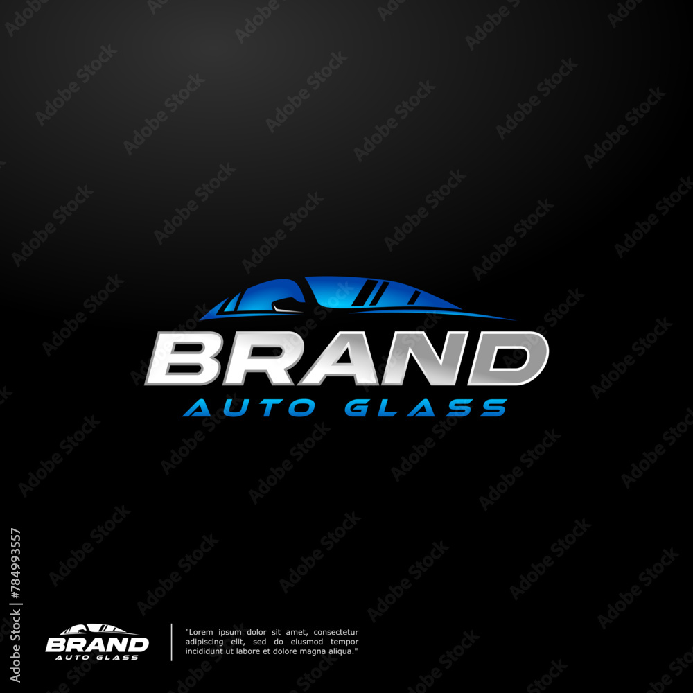 Modern Auto Glass Car Shape Vector Illustration Vector Logo - EPS Stock ...