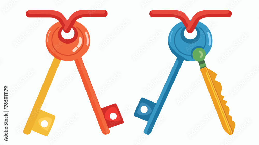 Vetor de Cute cartoon bike key clipart page for kids. Vector ...