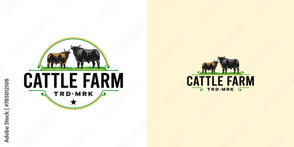 Logo depicts two friendly cows facing each other on a white background ...