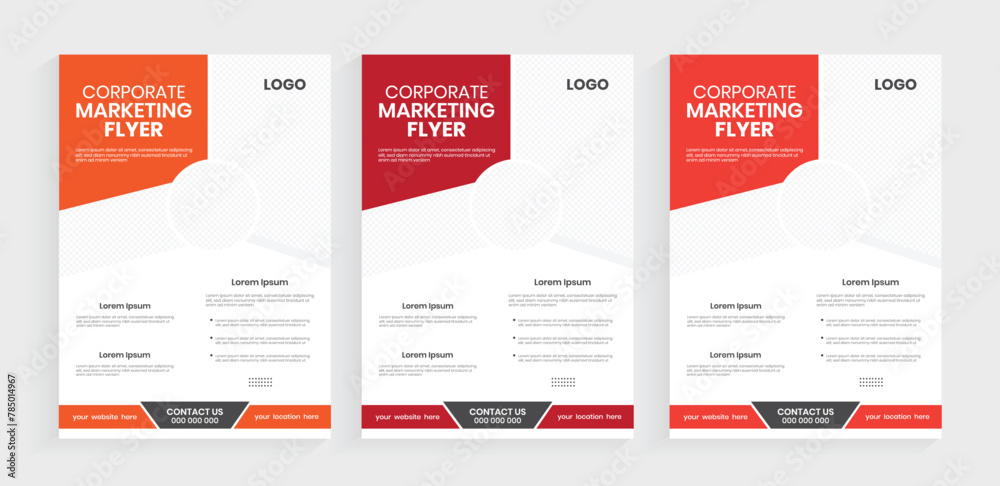 Corporate agency business a4 flier, Business vertical flyer, leaflet ...