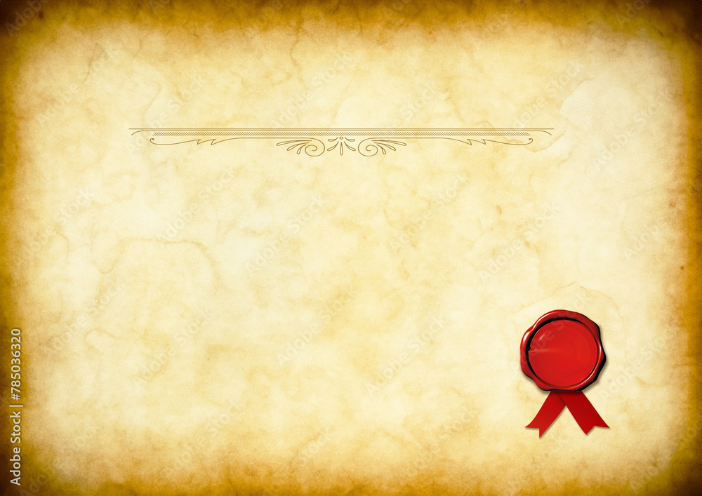 Papier A4 Papyrus Pergament alt Vintage handgeschöpft gelb braun mit ...