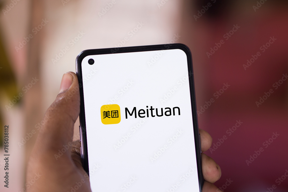 Dhaka, Bangladesh- 15 Apr 2024: Meituan logo is displayed on smartphone. Meituan ia a Chinese e ...