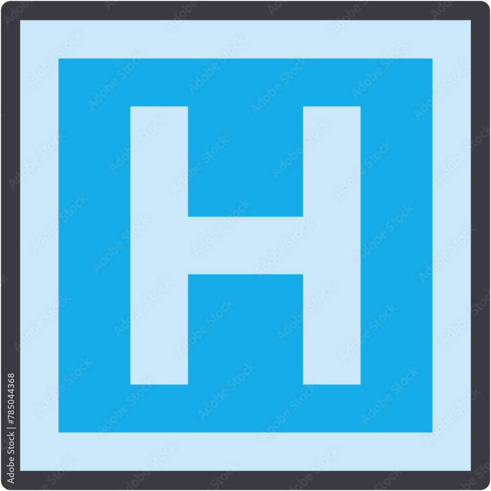 Hospital, Healthcare and Medical, Letter H, Signaling, Signal, Sign ...
