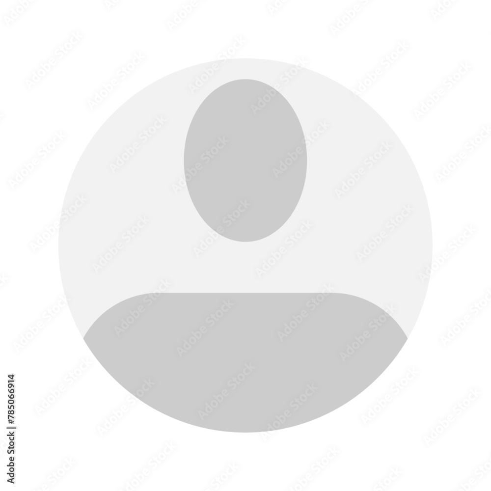 Vector flat illustration in grayscale. Avatar, user profile, person ...