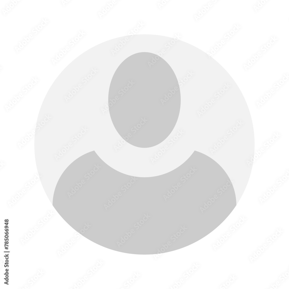 Vector flat illustration in grayscale. Avatar, user profile, person ...
