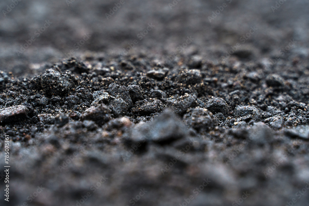 Black soil texture background. Black land surface. Farm agriculture ...