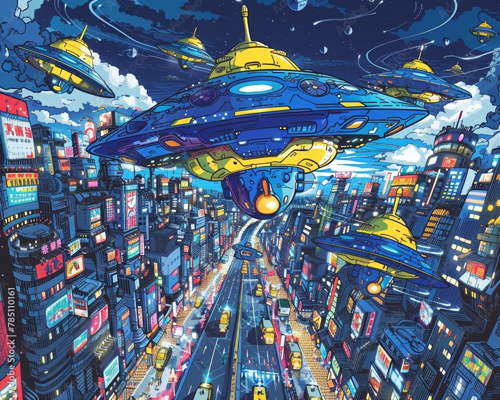 From bustling cities to remote outposts, UFOs and humans in the year ...