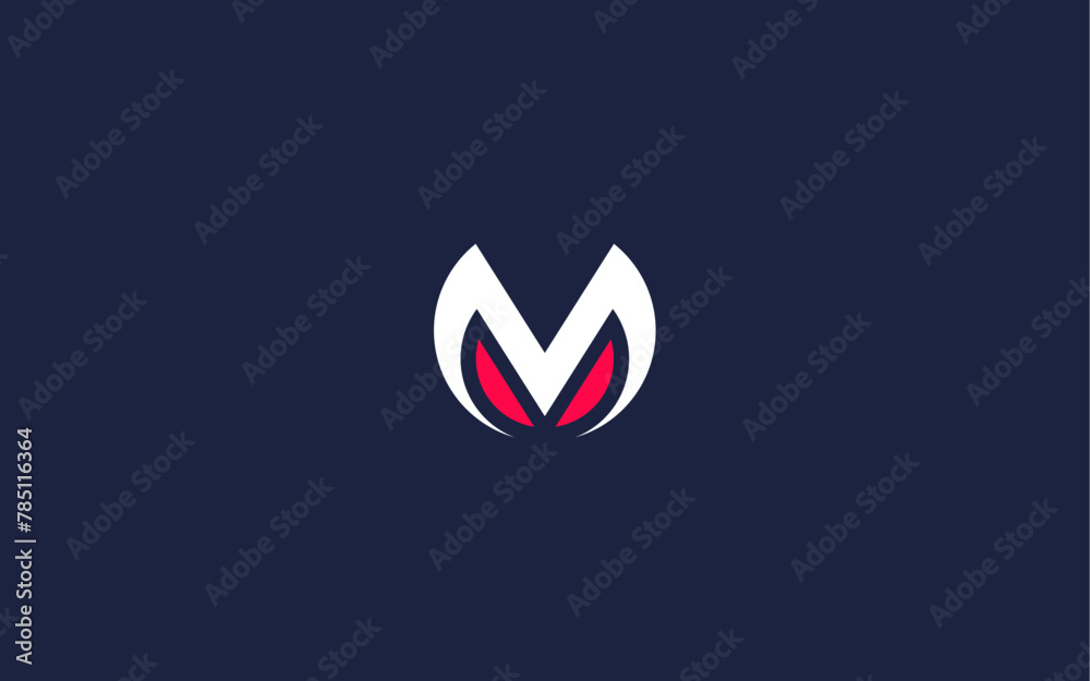 letter m with monster logo icon design vector design template ...