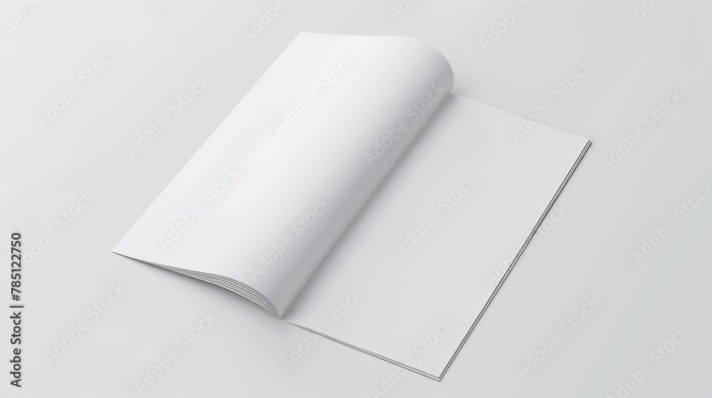 A4 mockup of a brochure. A3 blank template, half-fold format. flyer ...