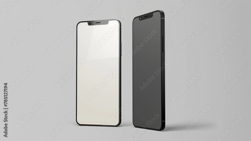 Technology Display Device Template - realistic notch modern smartphone ...