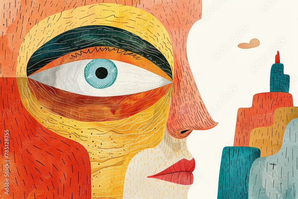 Anamorphic art, Artwork that appears distorted from one angle but ...