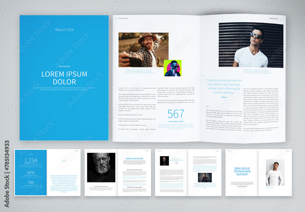 Stylish with Modern Aesthetic Professional Report Stock Template ...