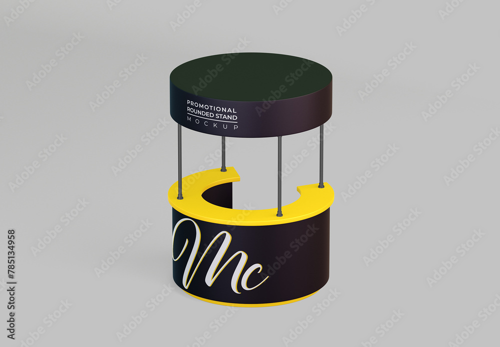 Promotional Rounded Stand Mockup Stock Template | Adobe Stock