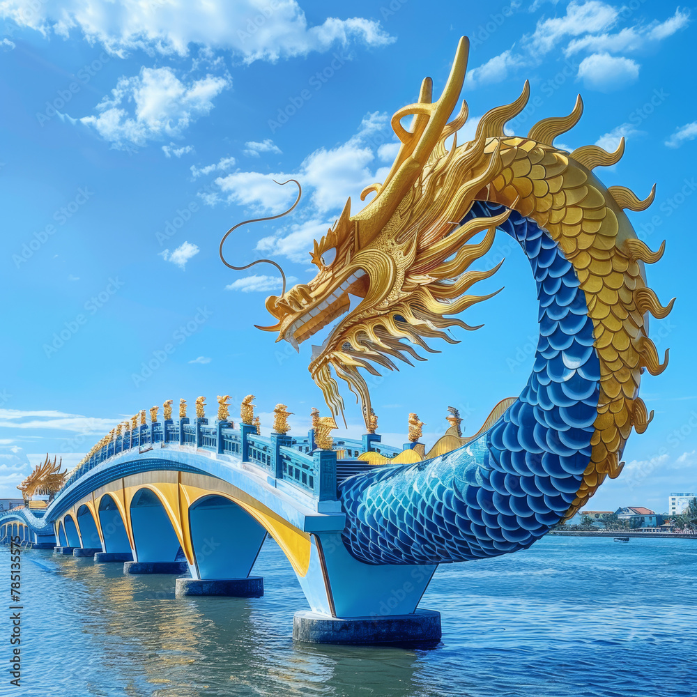 The Dragon Bridge in Da Nang, Vietnam, is a stunning symbol of power ...