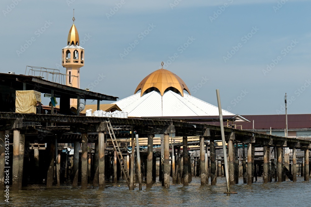 A view of Bandar Seri Begawan, the capital of Brunei Darussalam, while ...