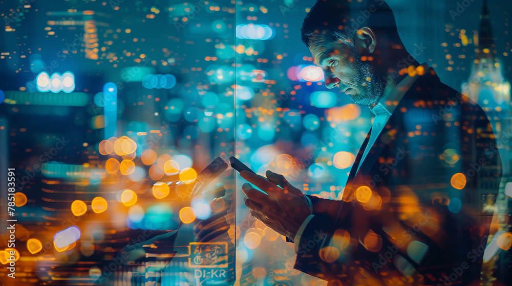 This artistic image expresses the concept of constant contact and ...