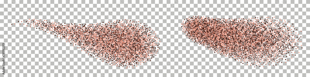 Cocoa or chocolate powder splash, dust particles ground splatter burst ...