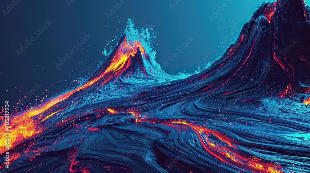 Eruption from a volcano, symbolizing the explosive insights derived ...