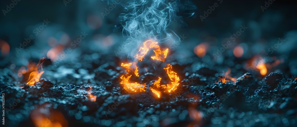 Fiery Hazard: A Stark Warning on Smoking. Concept Health Risks, Smoking ...