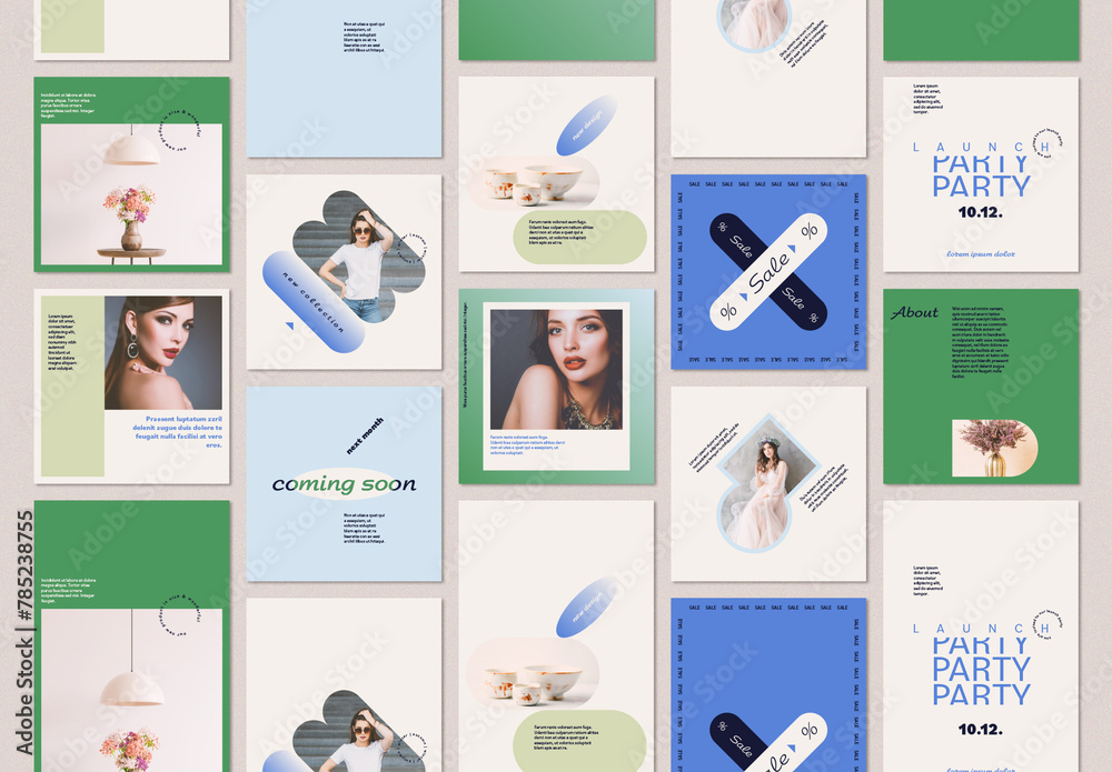 Multipurpose Social Media Post and Story Layout Stock Template | Adobe ...