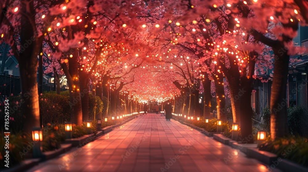 Cherry Blossom Festivals: Picturesque scenes of cherry blossom trees in ...
