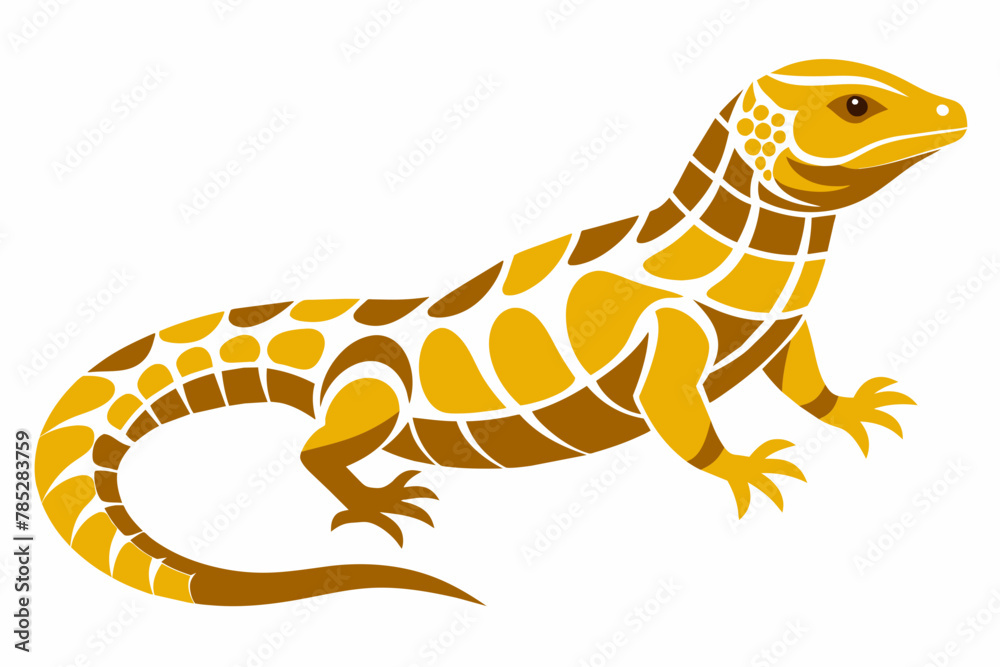 Gold tegu silhouette vector style Stock Vector | Adobe Stock