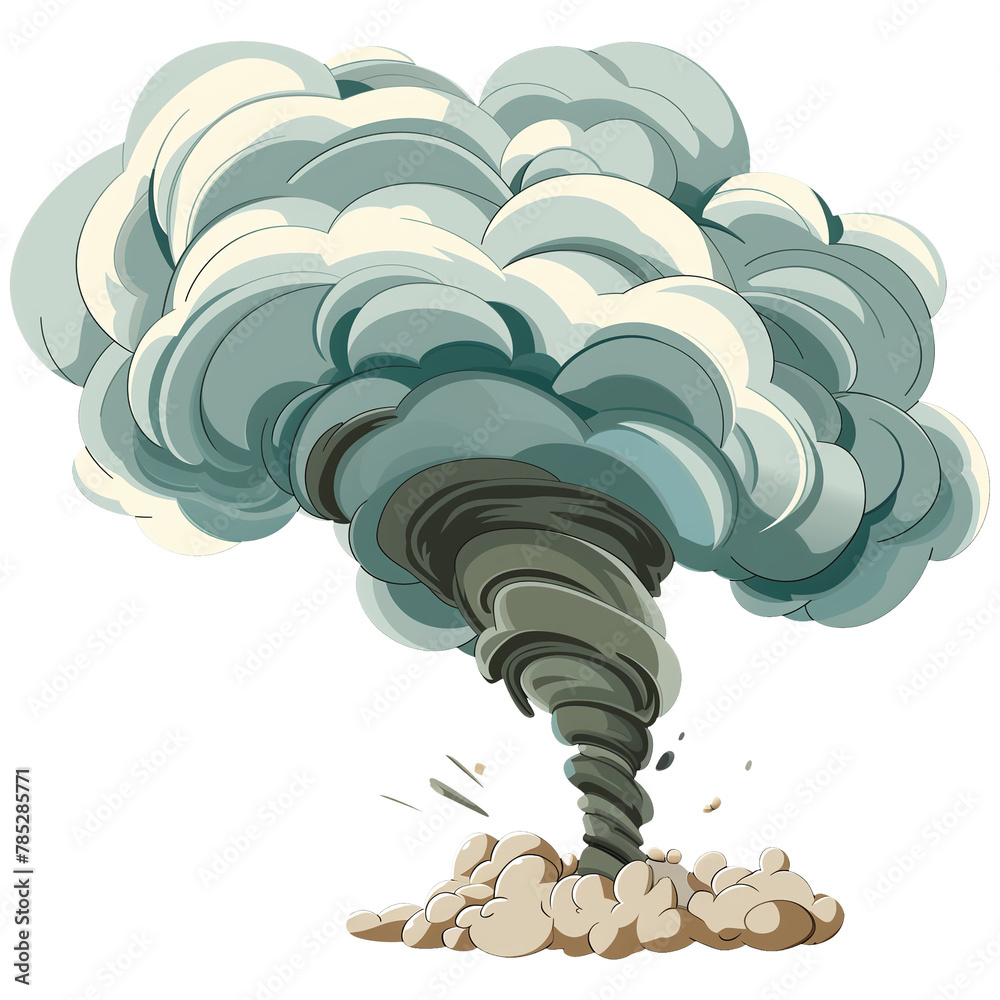 tornado, cartoon tornado, tornado disaster Stock Illustration | Adobe Stock