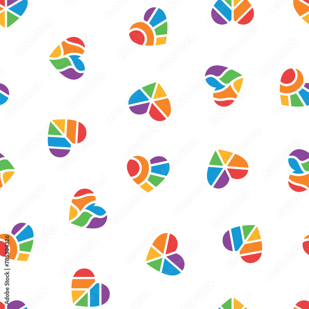 Colorful never ending pattern with colors and symbols of lgbt community ...