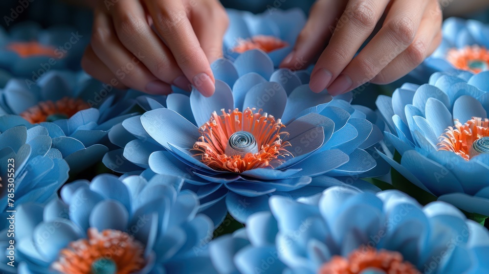 paper artist folding, cutting, and sculpting paper into intricate ...