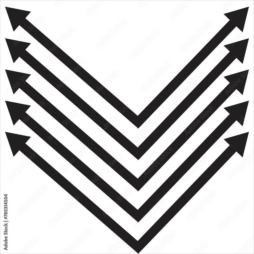 Direction arrow icon set. Colored arrows symbols. Arrows of different ...