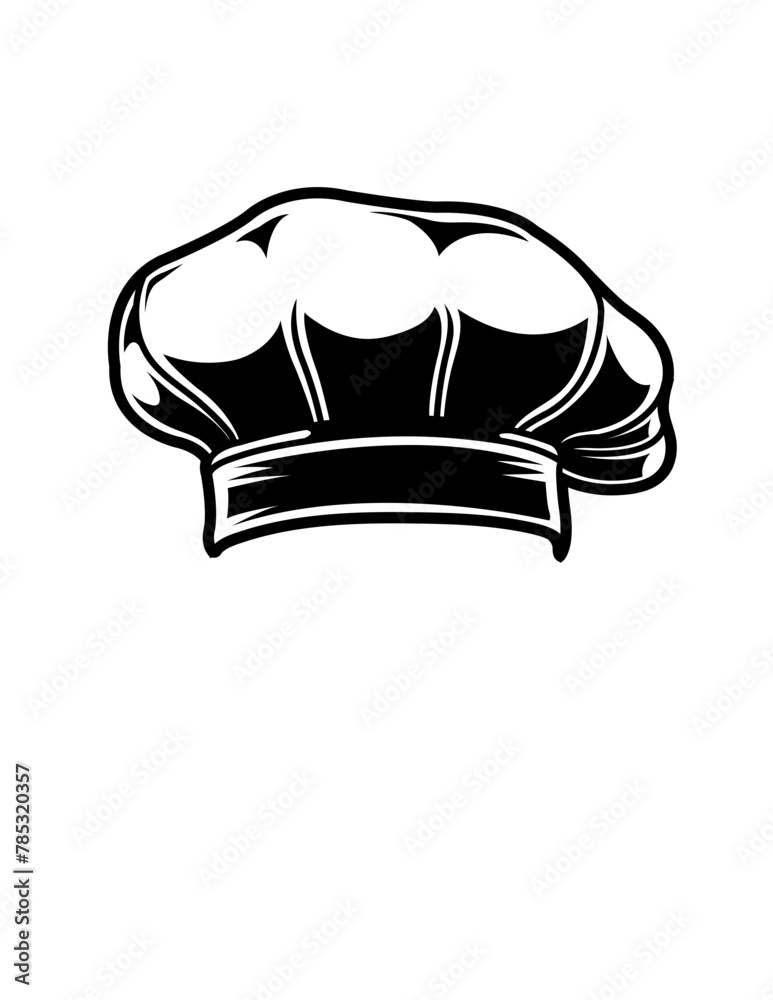 Chef Hat Illustration, Chef Stencil, Chef hat Clipart, Grill, Chef Hat ...