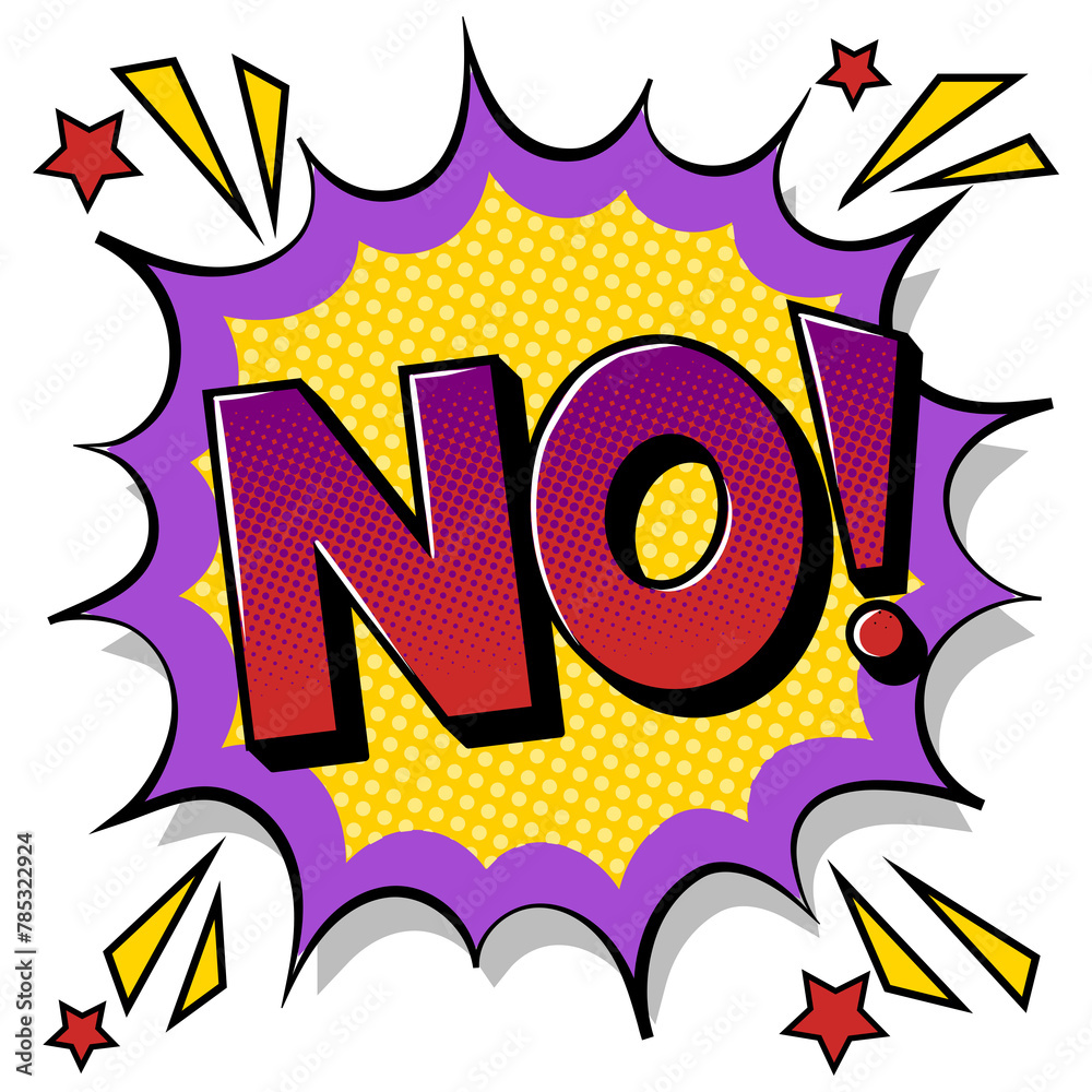 No word pop art retro PNG illustration. Isolated image on white ...