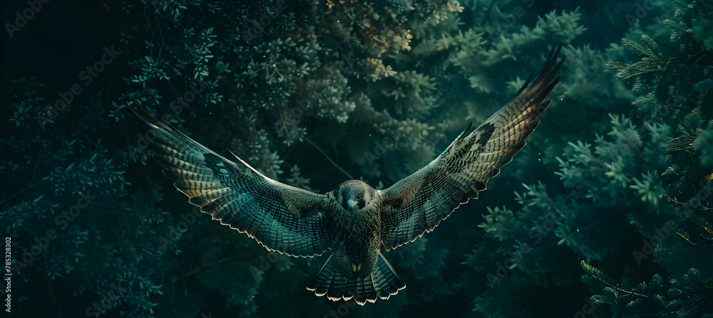 Peregrine Falcon: Photographed with an aerial drone to capture a top ...
