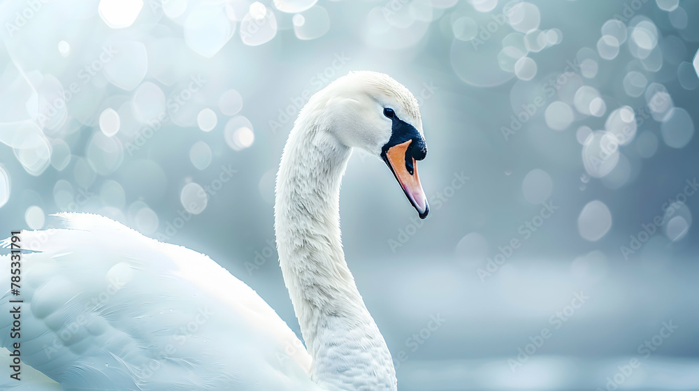 Swan: Photographed with a polarizing filter to reduce reflections and ...