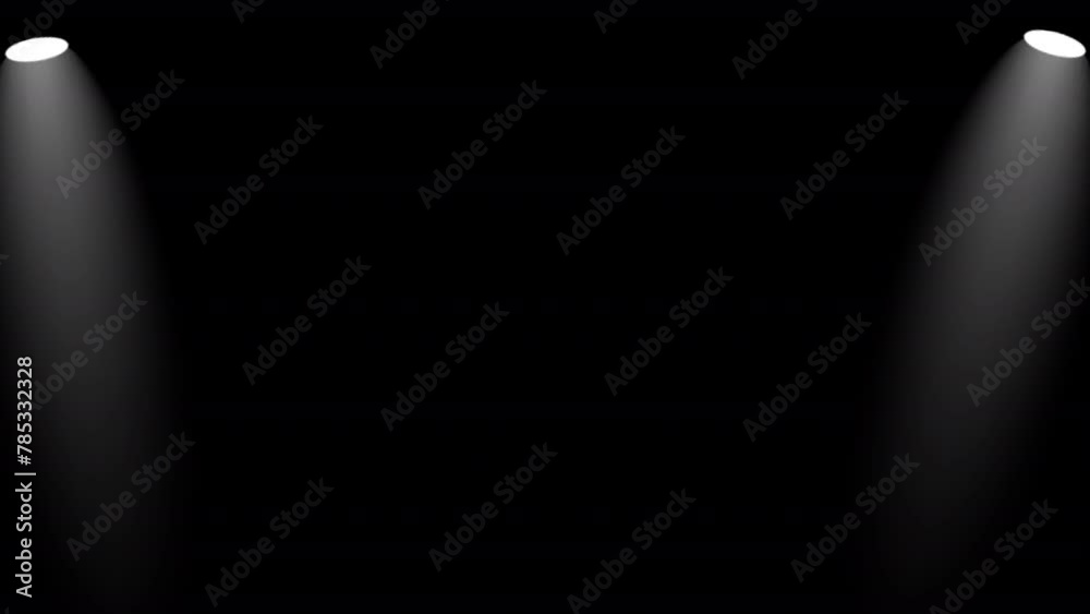 Spotlight flash background Animation, spotlight on black background ...