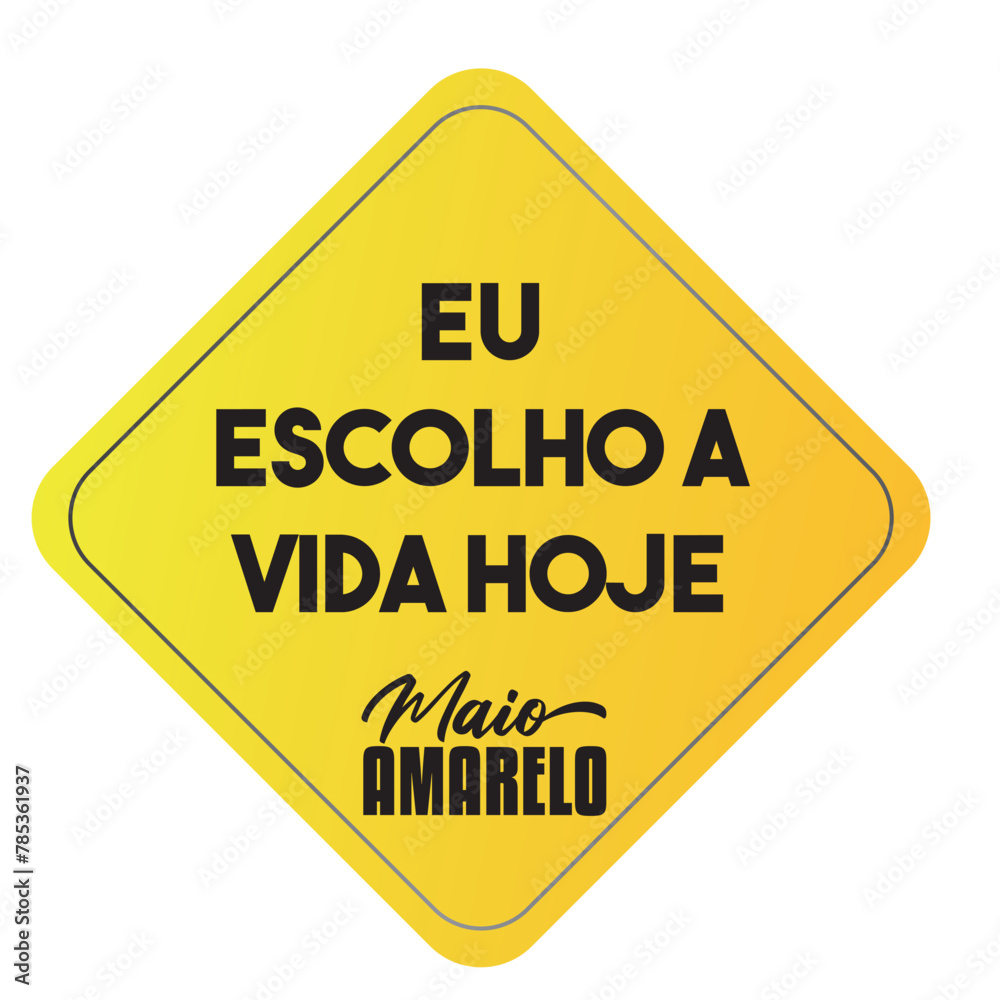 Vetor de MAIO AMARELO, CAMPANHA MAIO AMARELO, MÊS DE PREVENÇÃO DE ...
