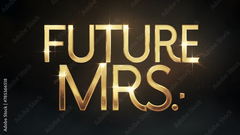 Design of "Future Mrs." in a modern and elegant font. The letters are ...
