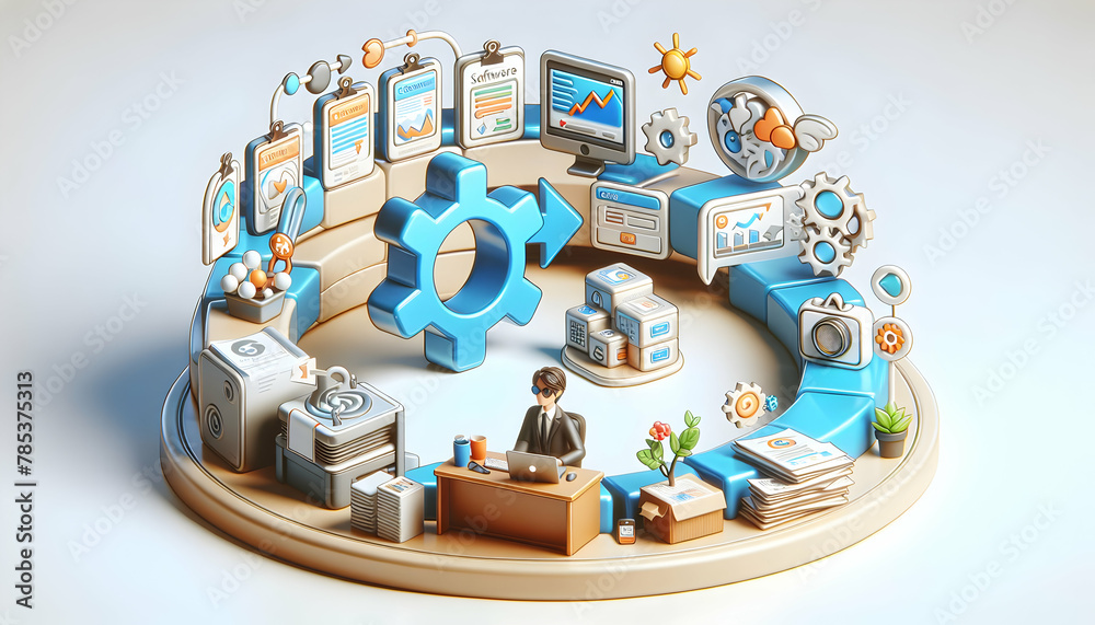 3D Icon: Software Development Lifecycle - A Software Developer ...