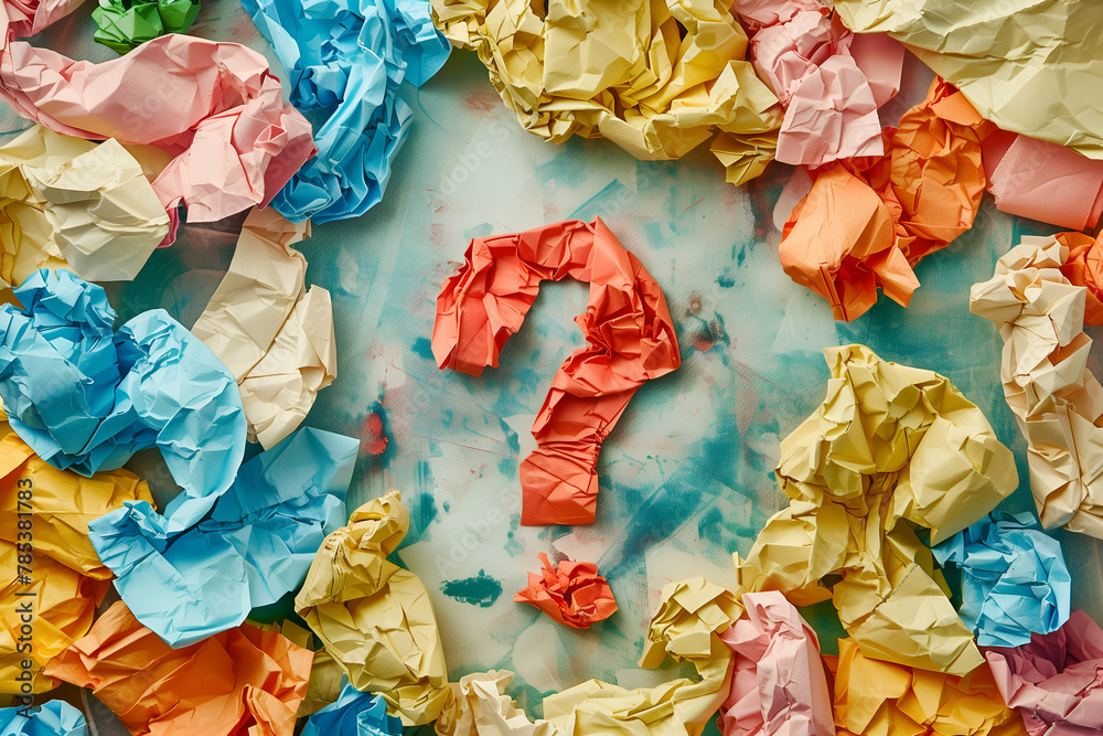 Question mark symbol for enigma and mystery, searching for truth seek ...