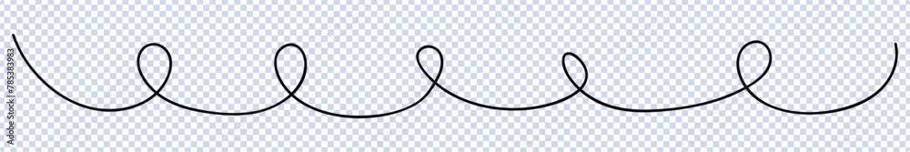 Line squiggle design element, Flat vector illustration isolated on ...