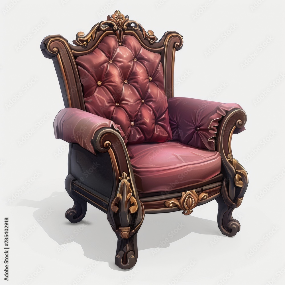 2D video game asset, Chair. Single object, white background Stock ...