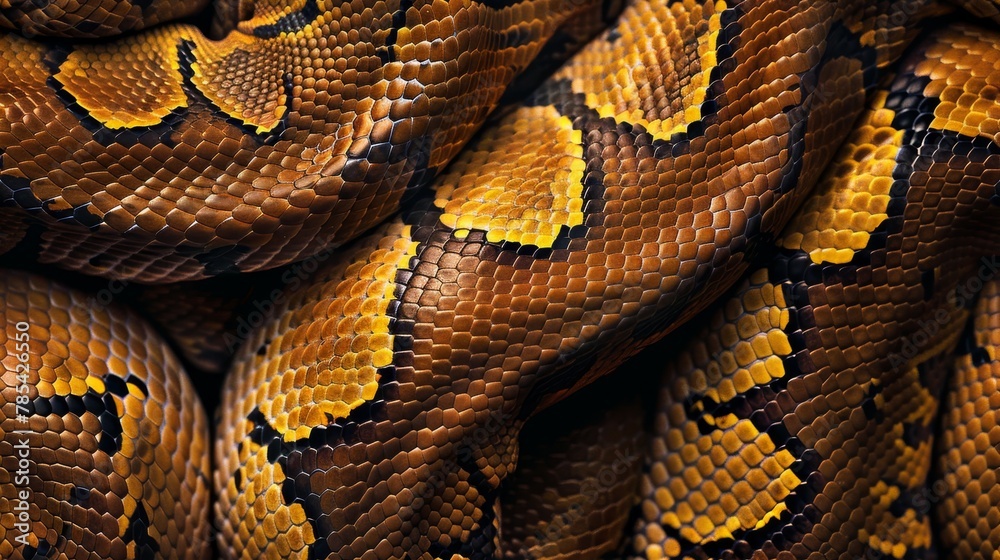 Detailed Python Skin Pattern Texture Providing a Sense of Intriguing ...