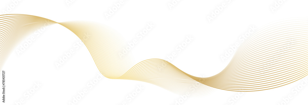 Luxury abstract gold wavy line pattern (guilloche curves) with copy ...