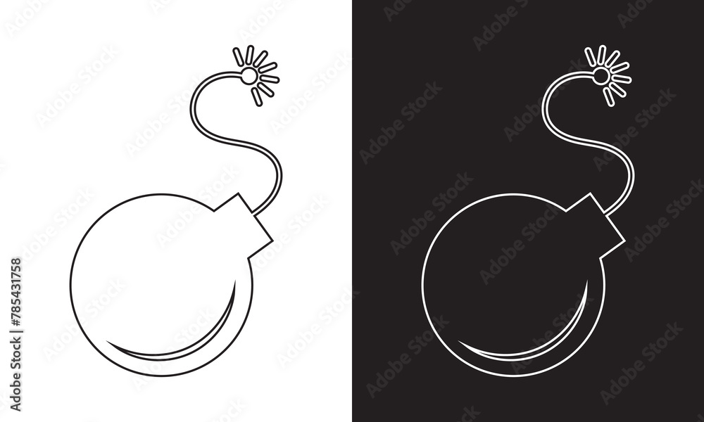 Bomb icon. bomb icon vector for web, computer and mobile app. dynamite ...
