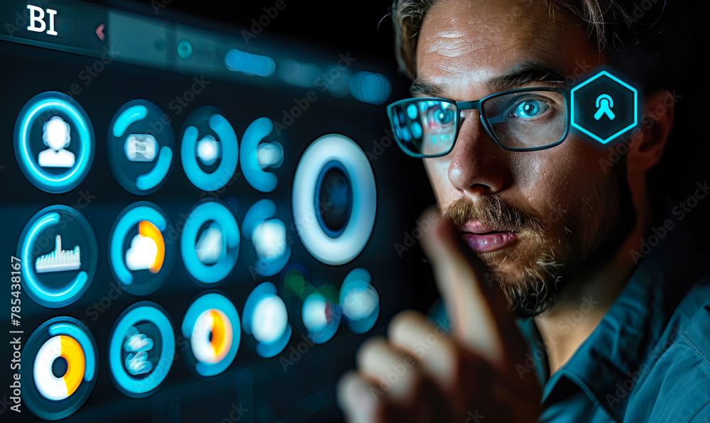 Data Analyst Activating Business Intelligence (BI) Virtual Dashboard for Data-Driven Decision ...