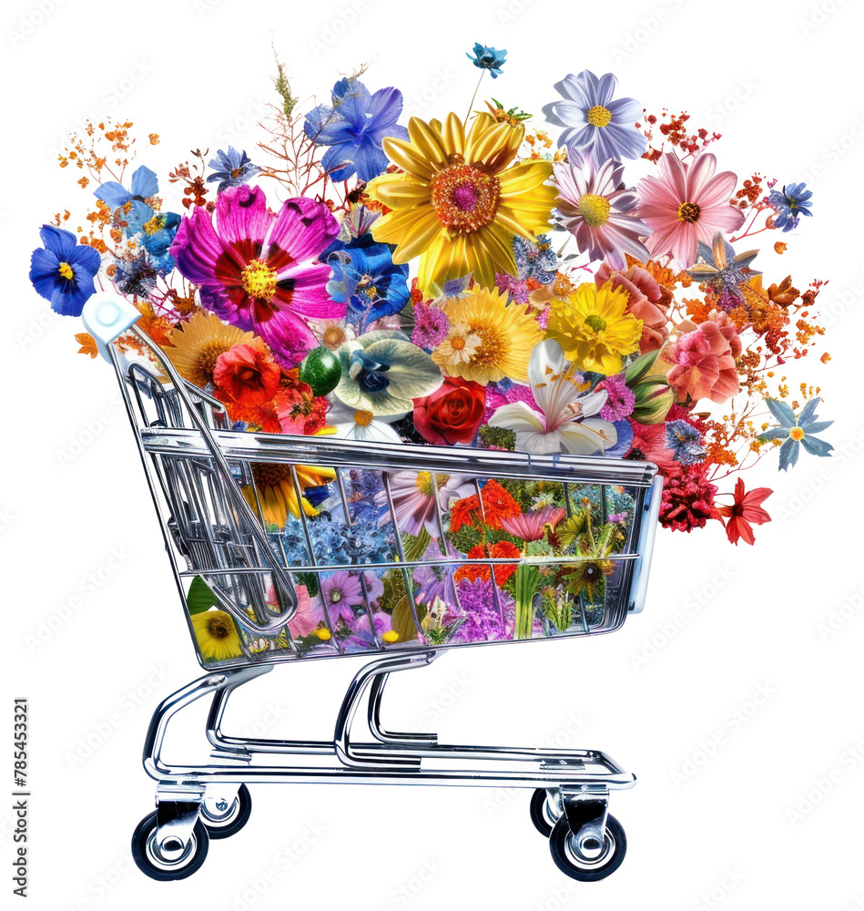 PNG Flower Collage shopping cart pattern flower asteraceae Stock ...