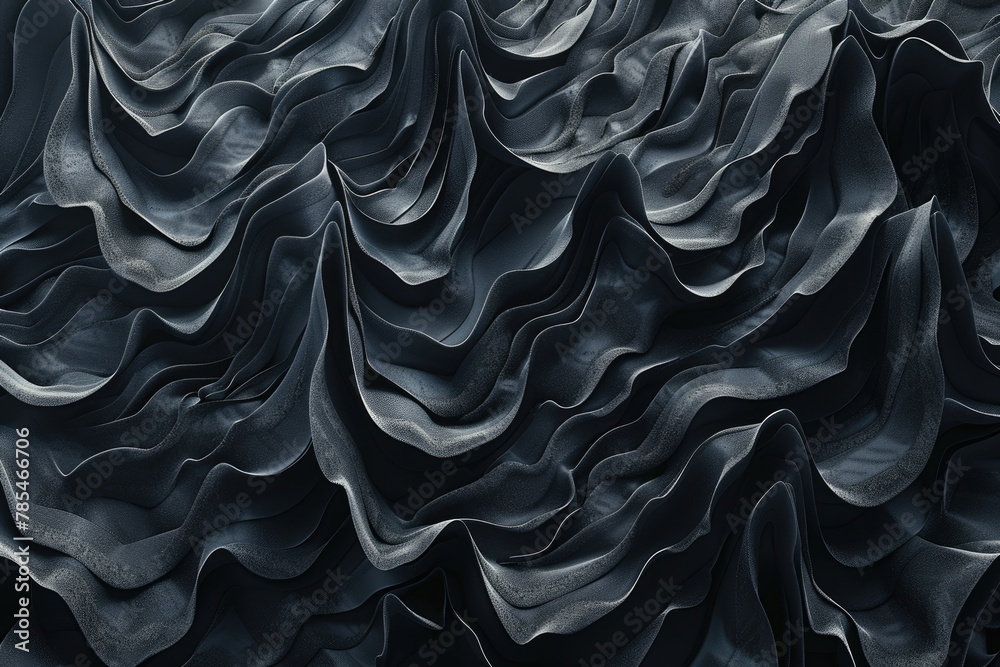 Displacement Abstract Wave with Deformed Dark Planet Surface. Highs and ...